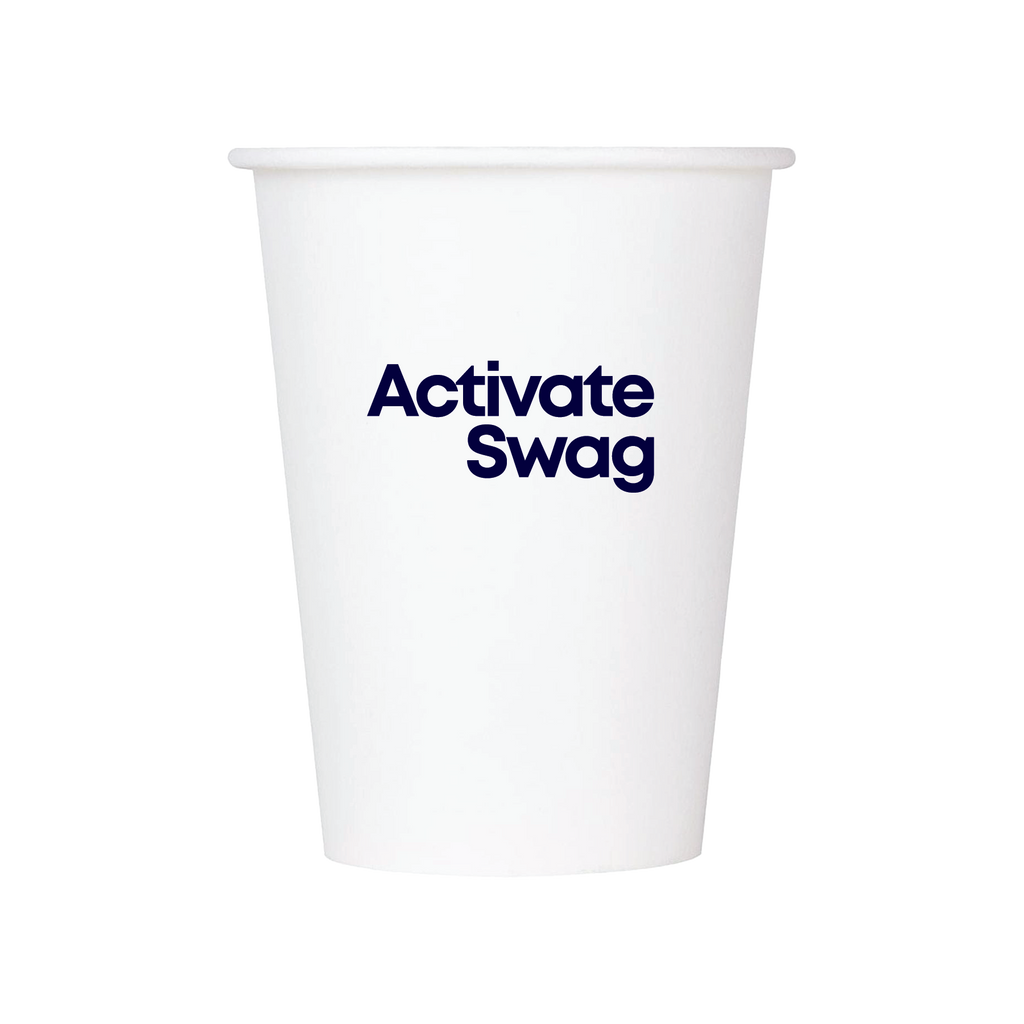 12 oz Disposable Coffee Cups – Activate Swag