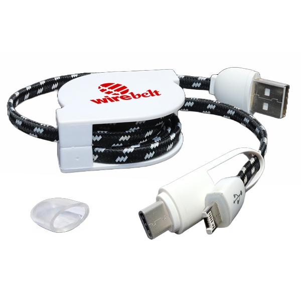 Retract-it Type C LED Lighted 3-in-1 USB Charging Cable – Activate Swag
