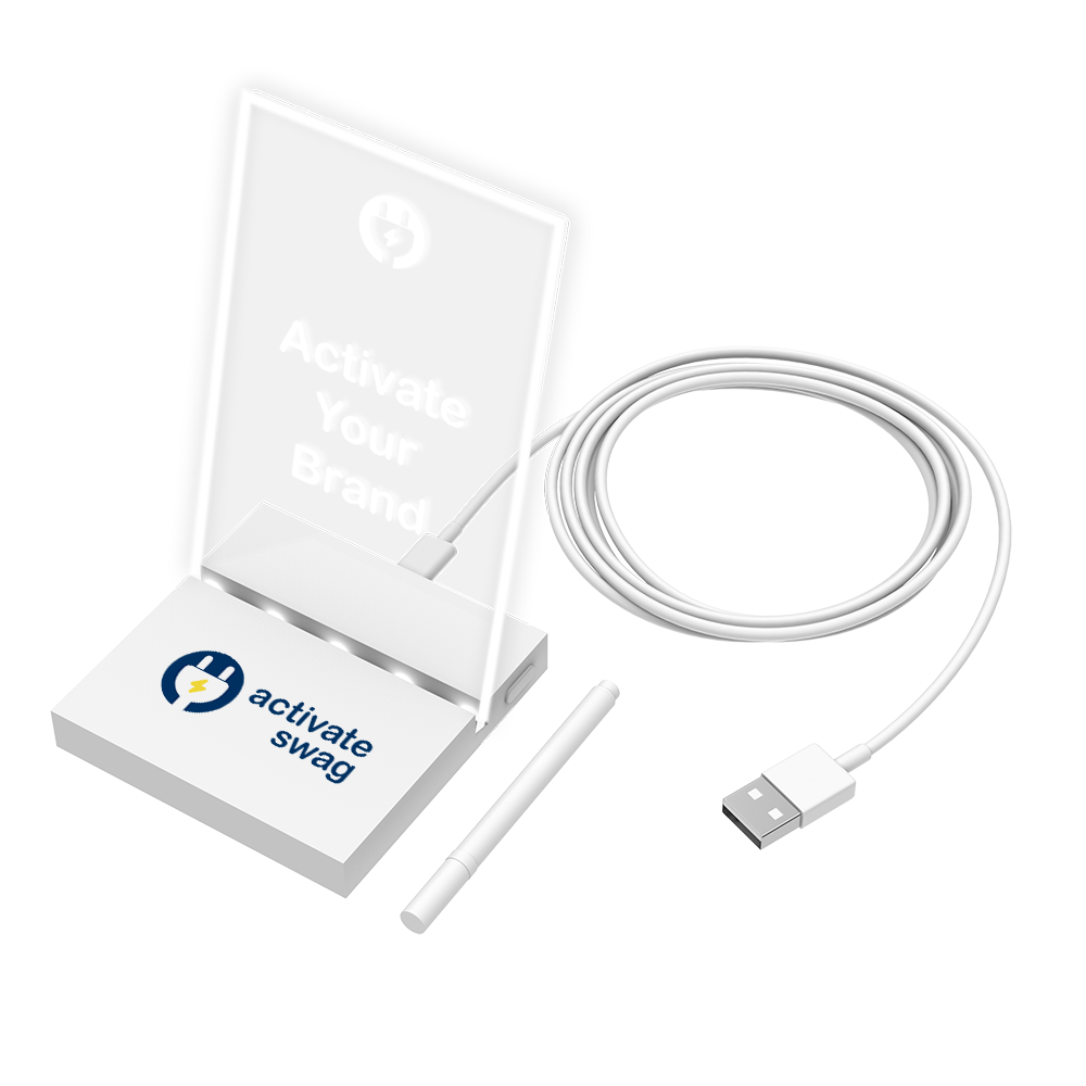 ClearPad Glow Light up Reusable Memo Pad – Activate Swag