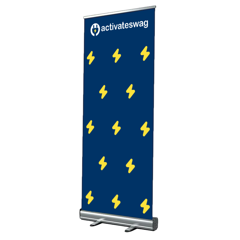 Popup Retractable Banners + Stand – Activate Swag