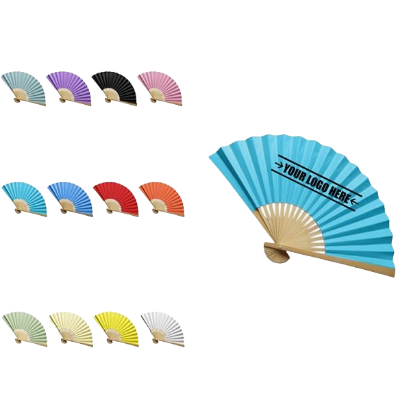 Customized Hand Held Bamboo Paper Folding Fan – Activate Swag